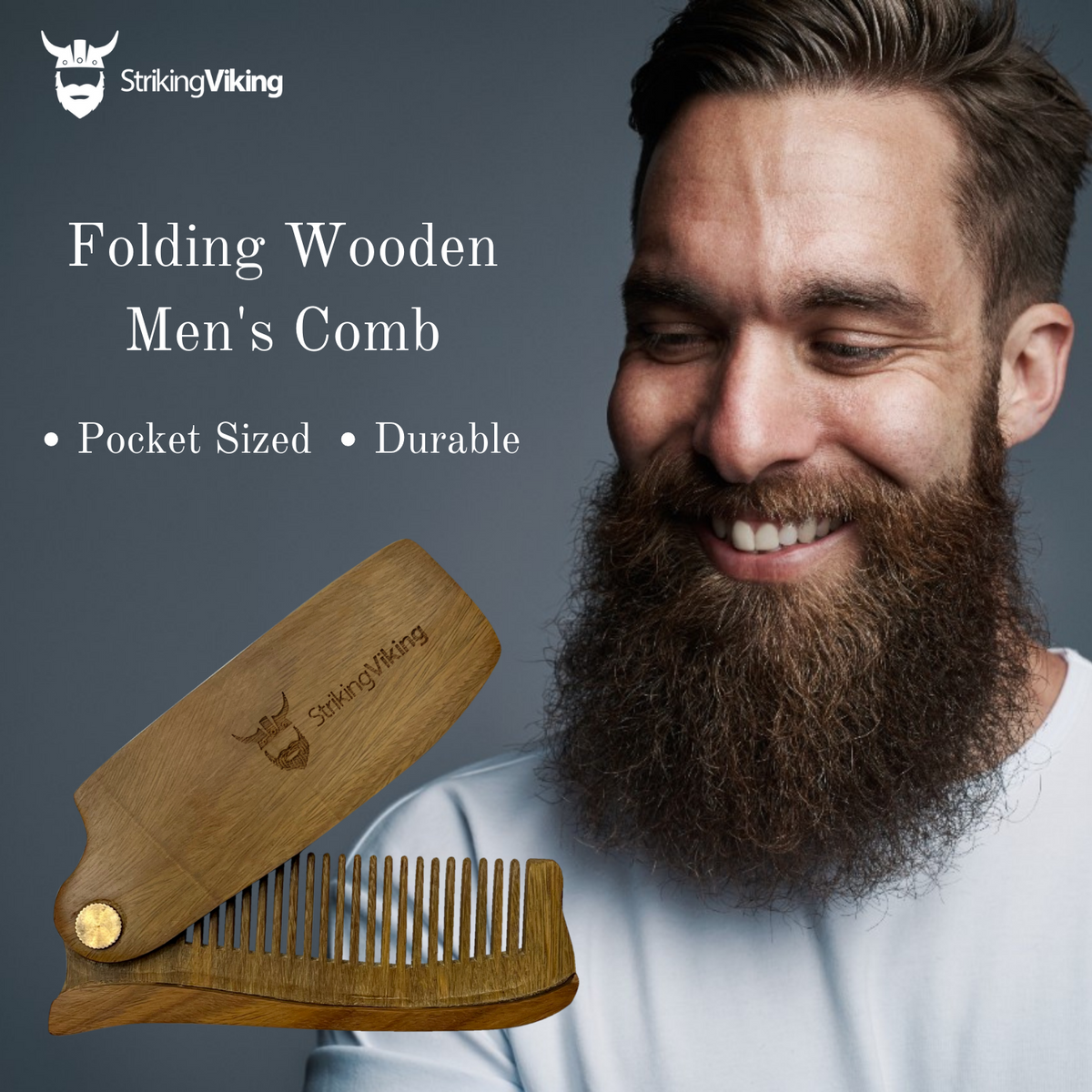 Folding Wooden Comb for Men | Luonkos International